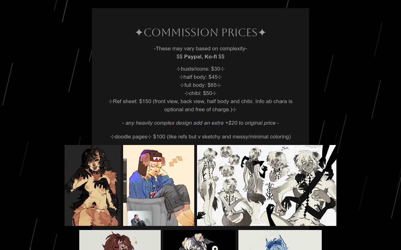 commission prices